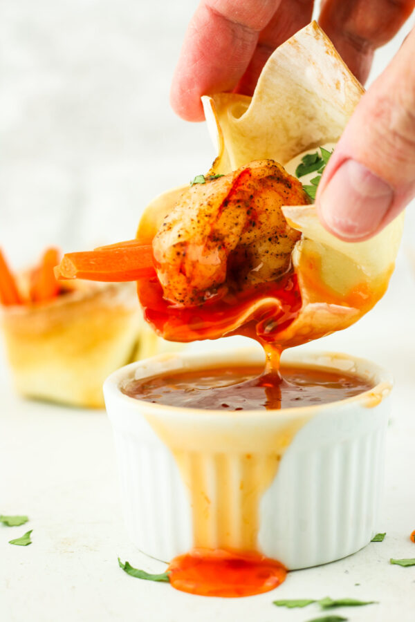 Cottage Cheese Shrimp Rangoon Wontons